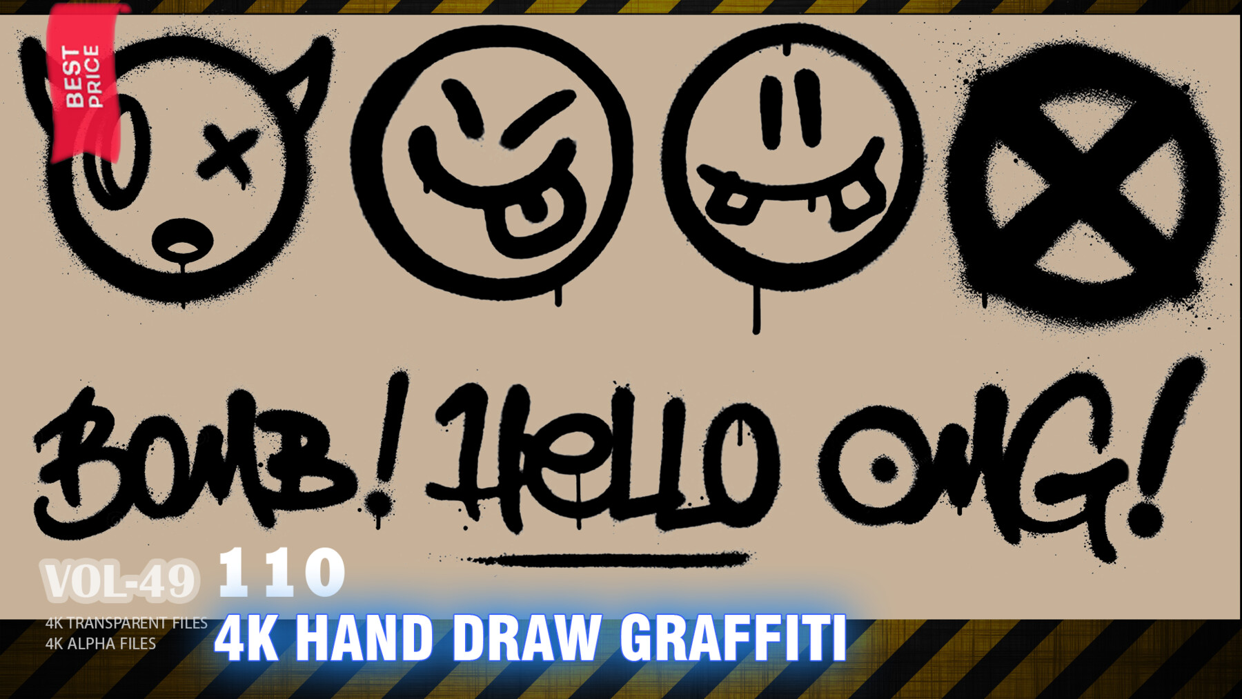 ArtStation - 110 4K HAND DRAW GRAFFITI SIGNS AND TEXTS (TRANSPARENT ...