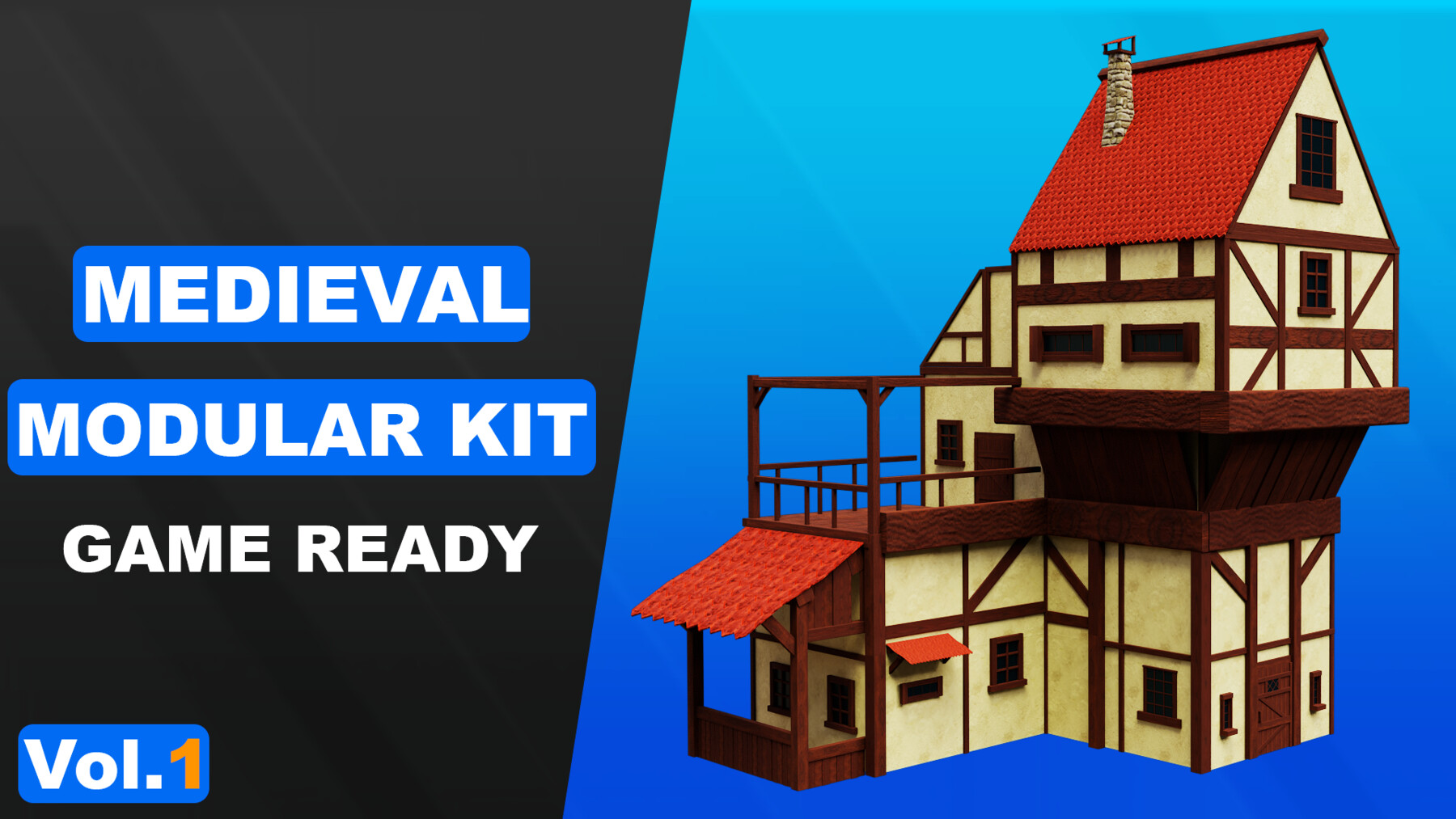 ArtStation - Medieval Modular Kit Vol.1 | Game Assets