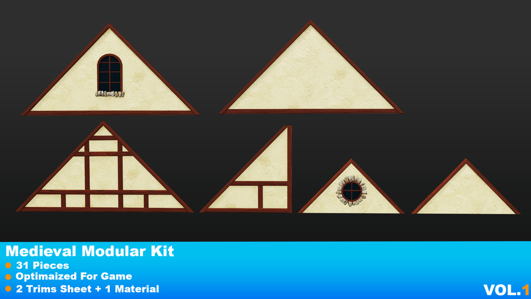 ArtStation - Medieval Modular Kit Vol.1 | Game Assets