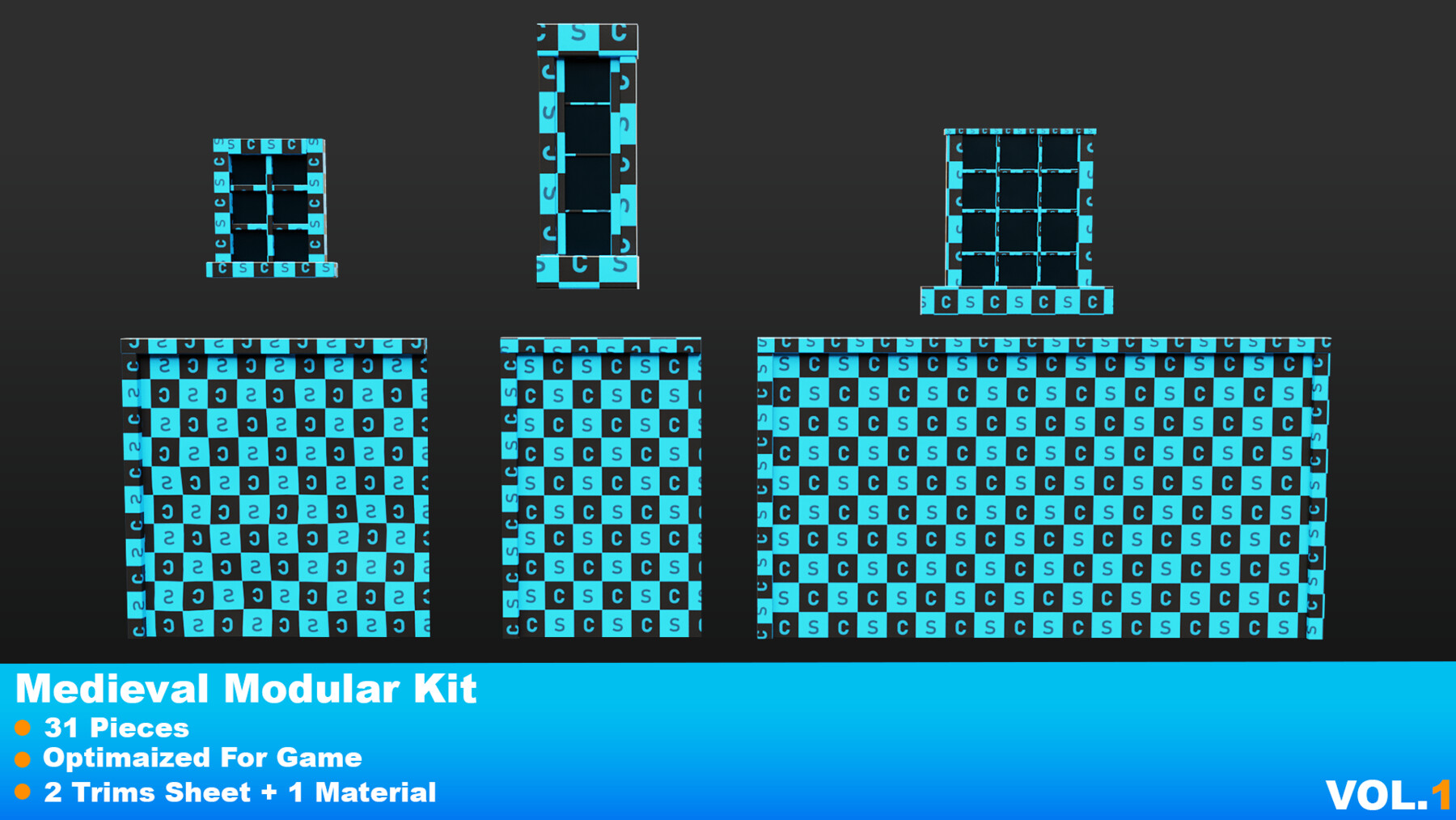 ArtStation - Medieval Modular Kit Vol.1 | Game Assets
