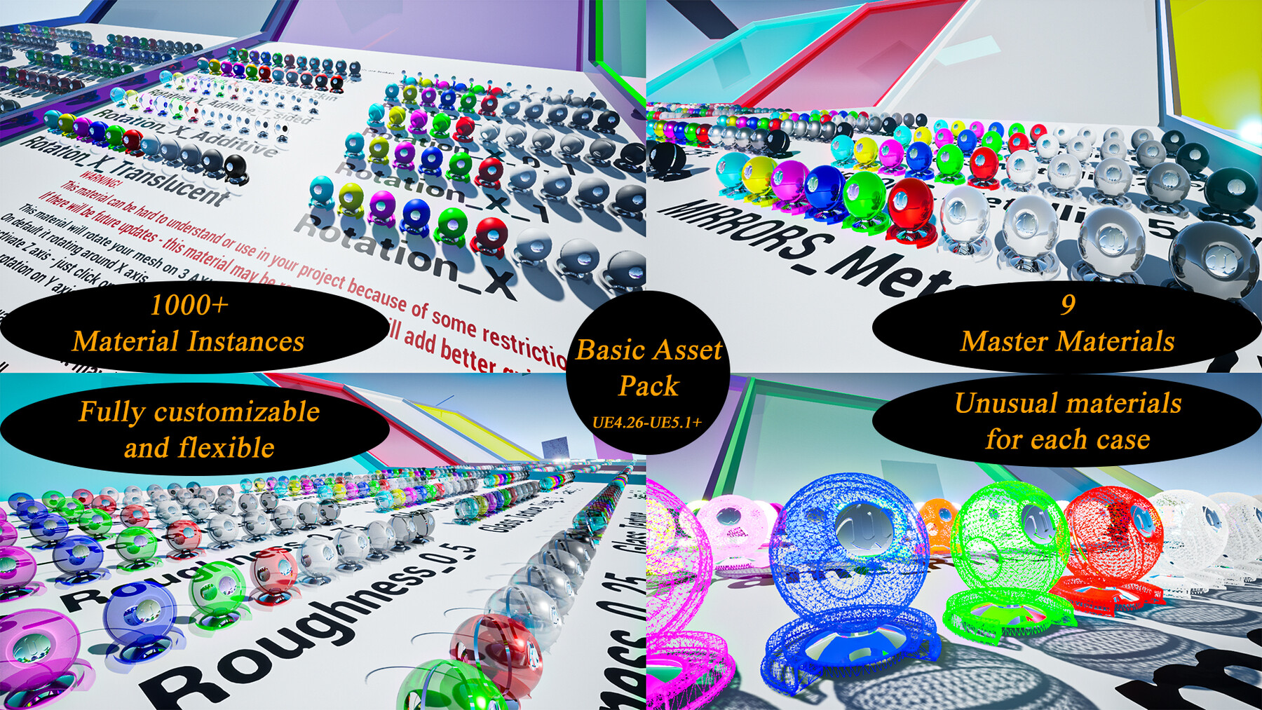 ArtStation - Basic Asset Pack: 1000+ Materials for UE4,5 | Resources