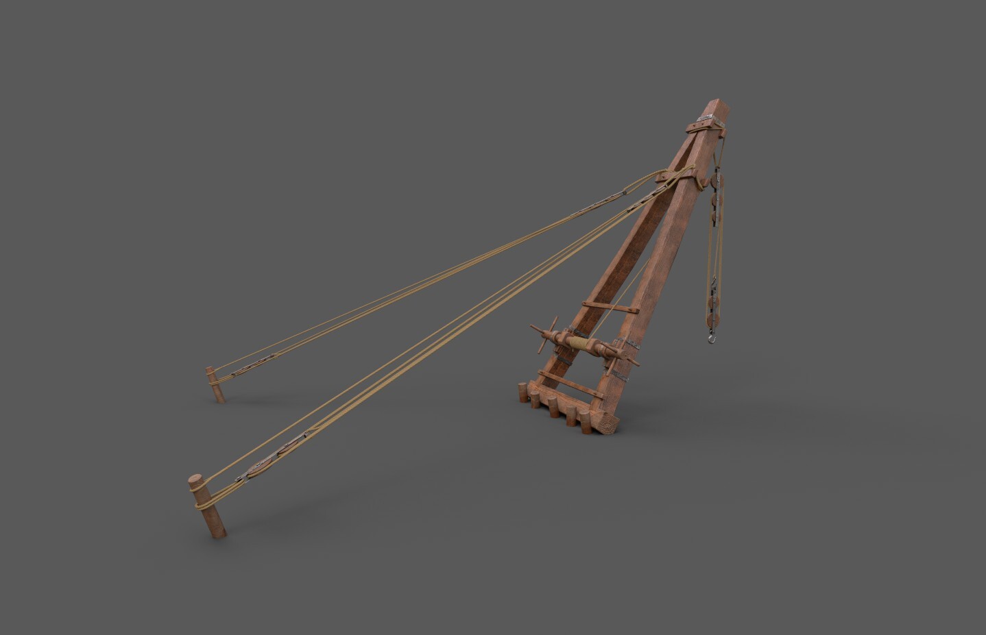 ArtStation - Ancient roman construction crane Pentaspastos | Game Assets