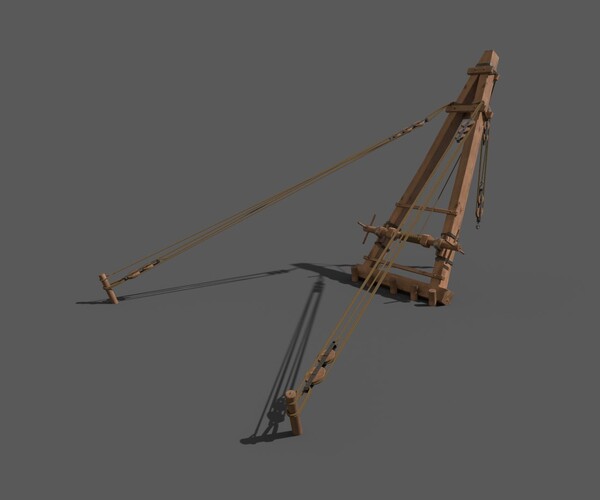 ArtStation - Ancient roman construction crane Pentaspastos | Game Assets