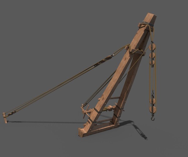 ArtStation - Ancient roman construction crane Pentaspastos | Game Assets