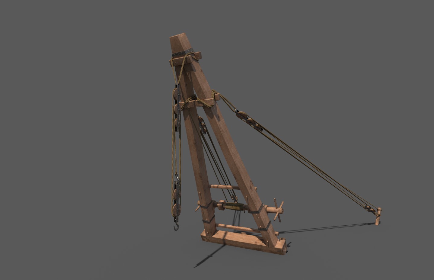 ArtStation - Ancient roman construction crane Pentaspastos | Game Assets