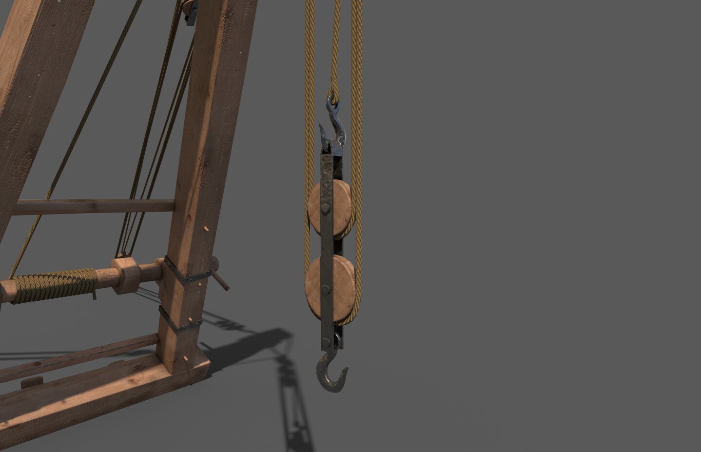 ArtStation - Ancient roman construction crane Pentaspastos | Game Assets