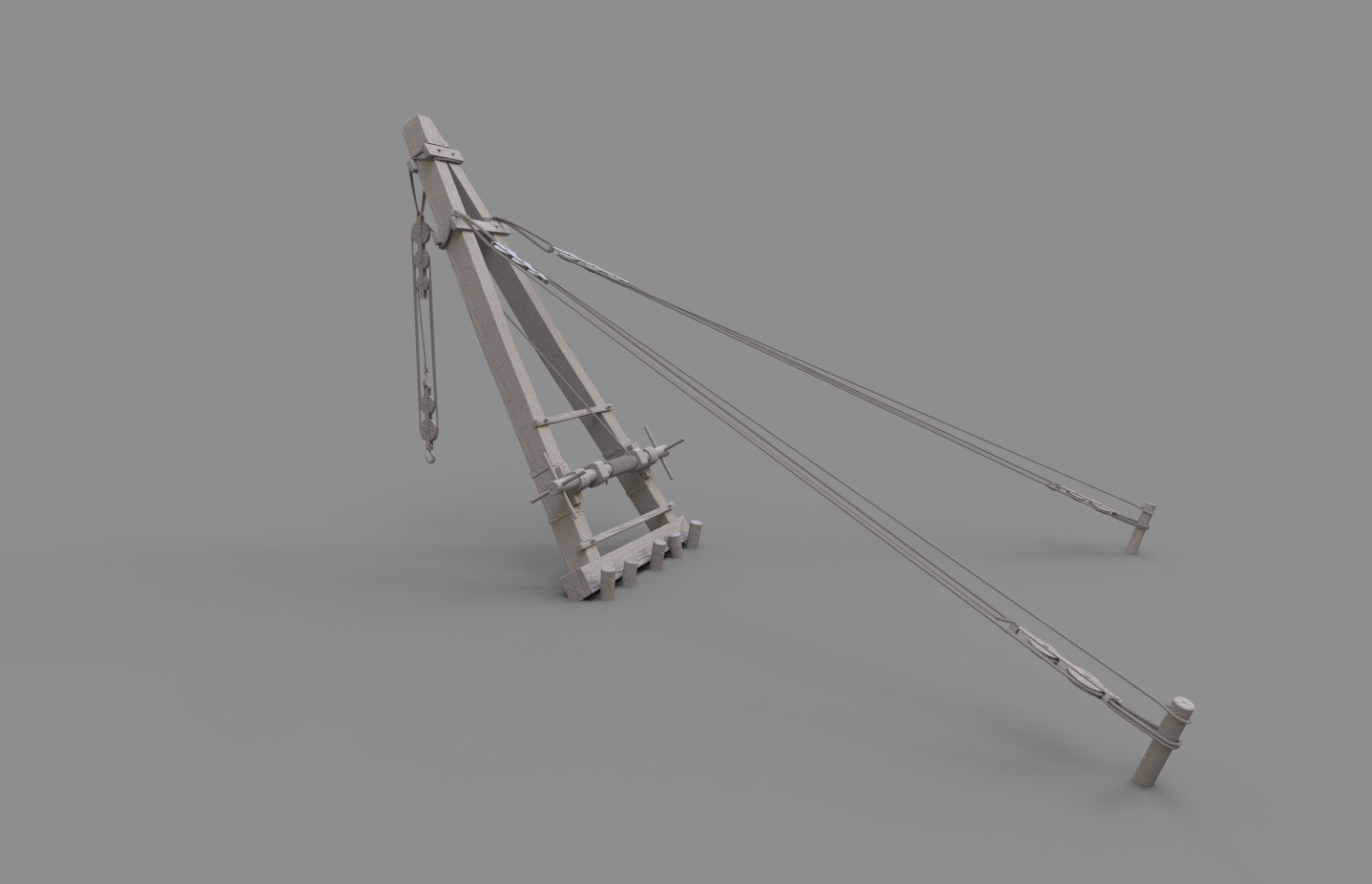 ArtStation - Ancient roman construction crane Pentaspastos | Game Assets