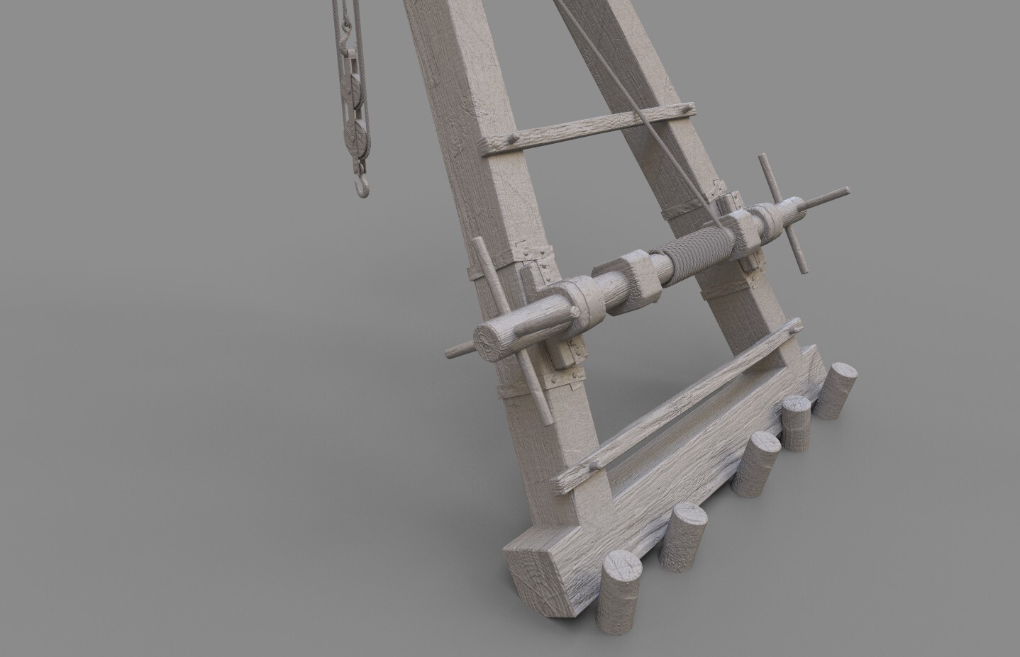 ArtStation - Ancient roman construction crane Pentaspastos | Game Assets