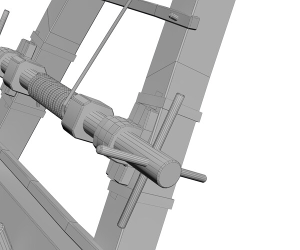 ArtStation - Ancient roman construction crane Pentaspastos | Game Assets