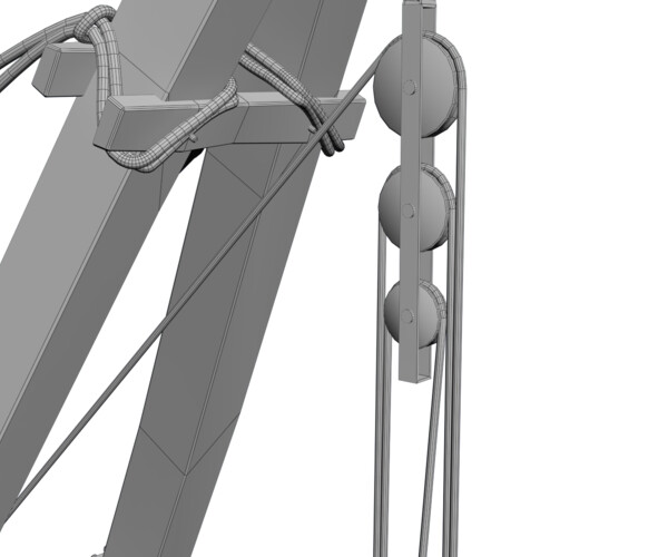 ArtStation - Ancient roman construction crane Pentaspastos | Game Assets