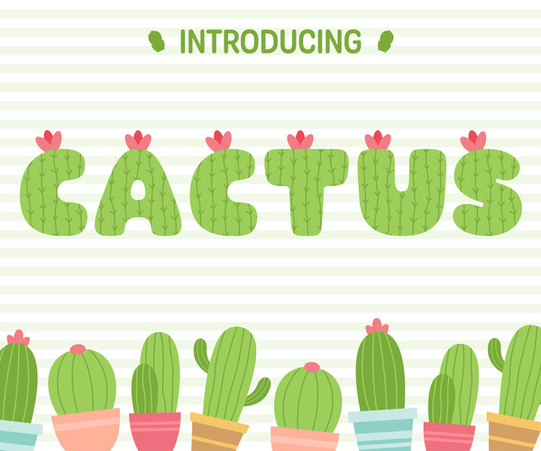 ArtStation - Color Font - Cactus | Artworks