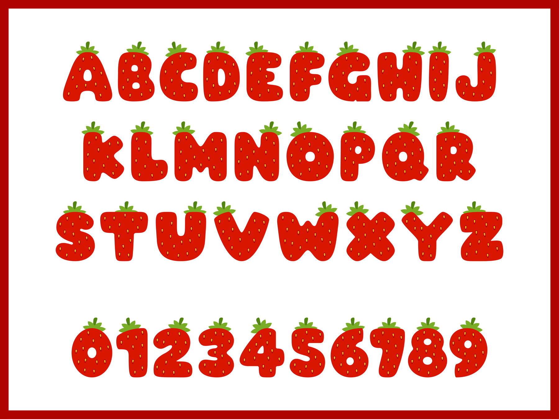 ArtStation - Color Font - Strawberry | Artworks