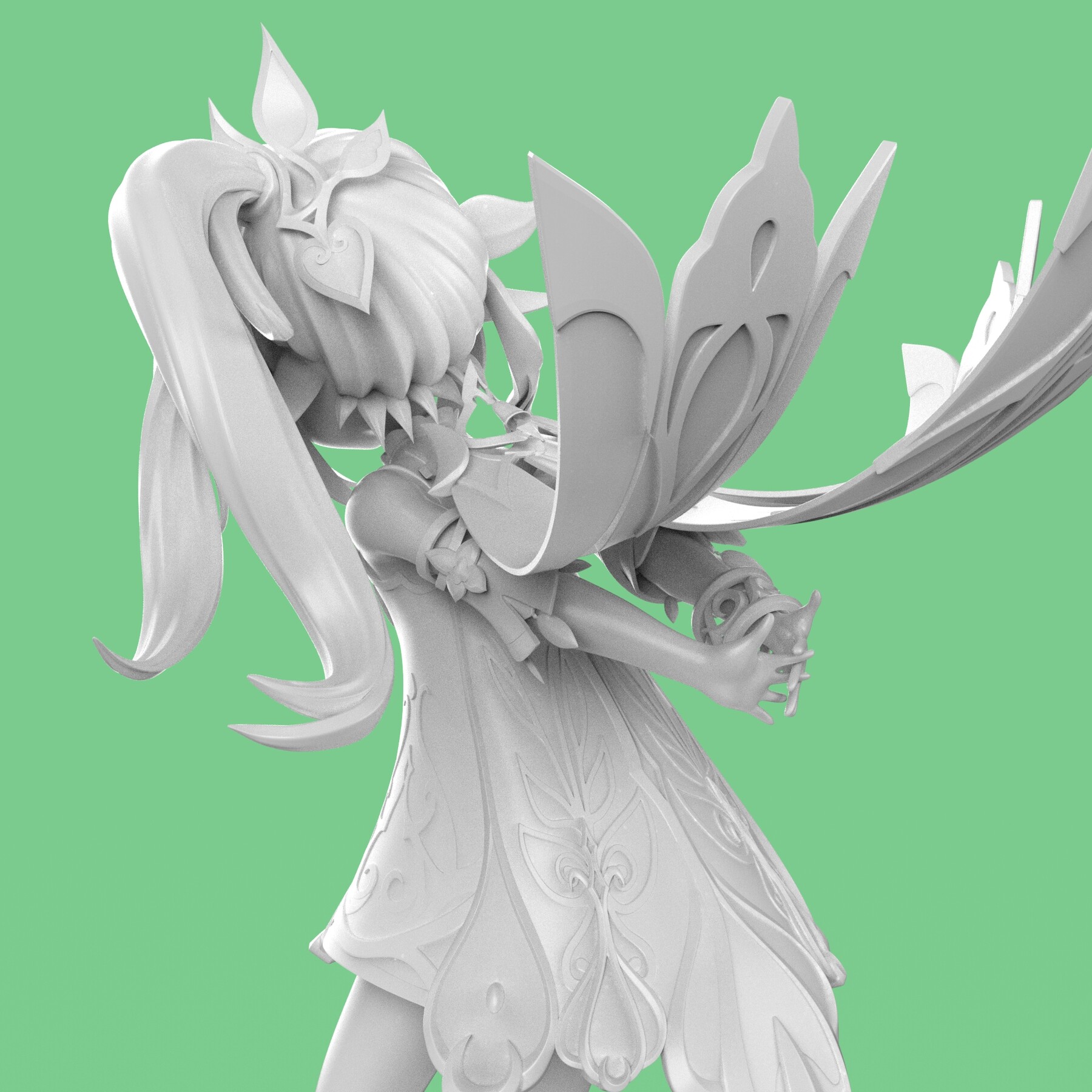 ArtStation - Nahida - Genshin Impact STL (Fourth Attack Pose) | Resources