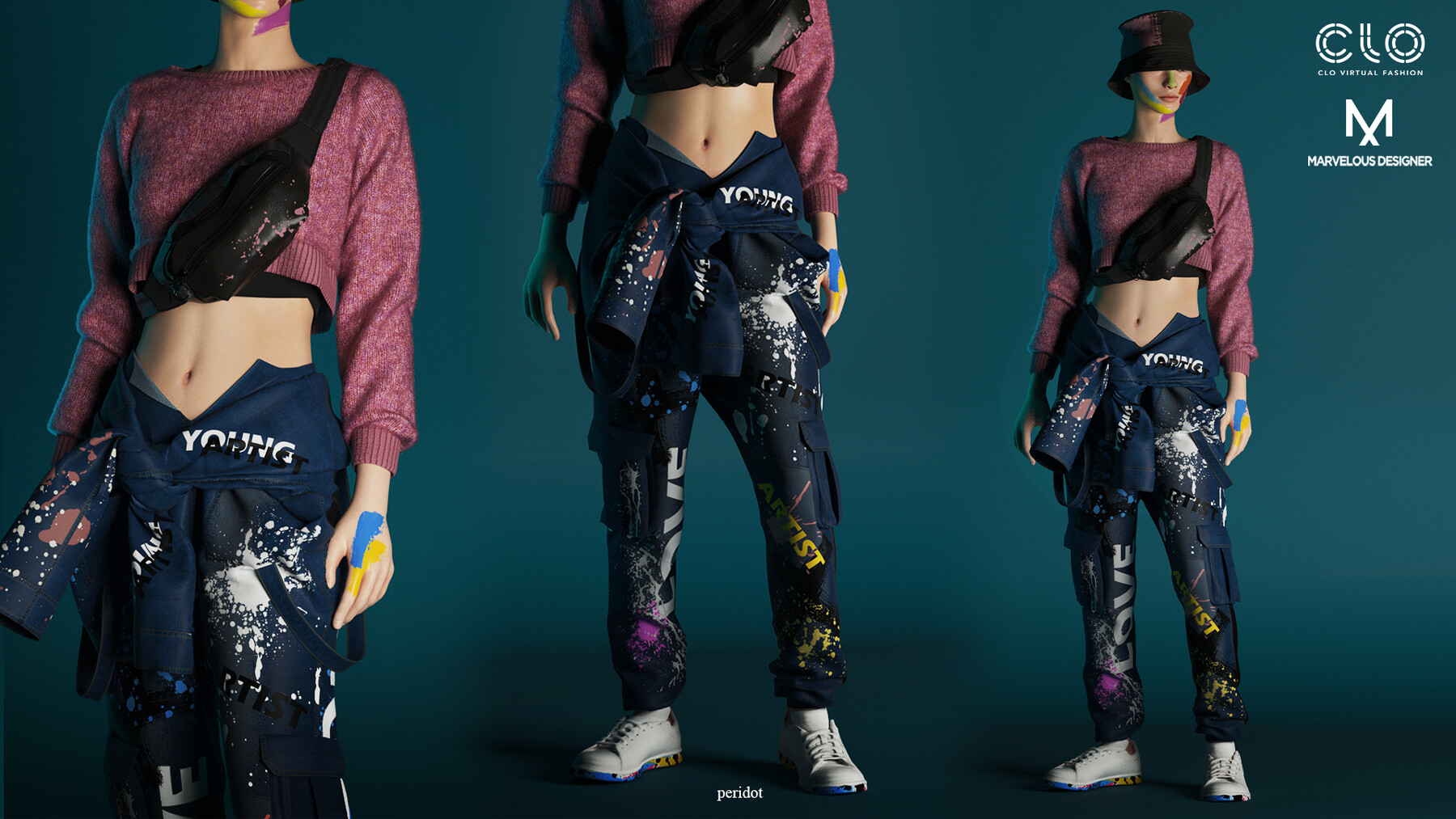 ArtStation - DENIM OVERALL / MD / MARVELOUS DESIGNER / CLO3D / FBX ...