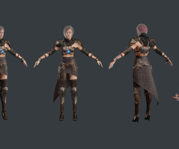 ArtStation - FREE! Unity + Unreal Female Warrior Assassin | Game Assets