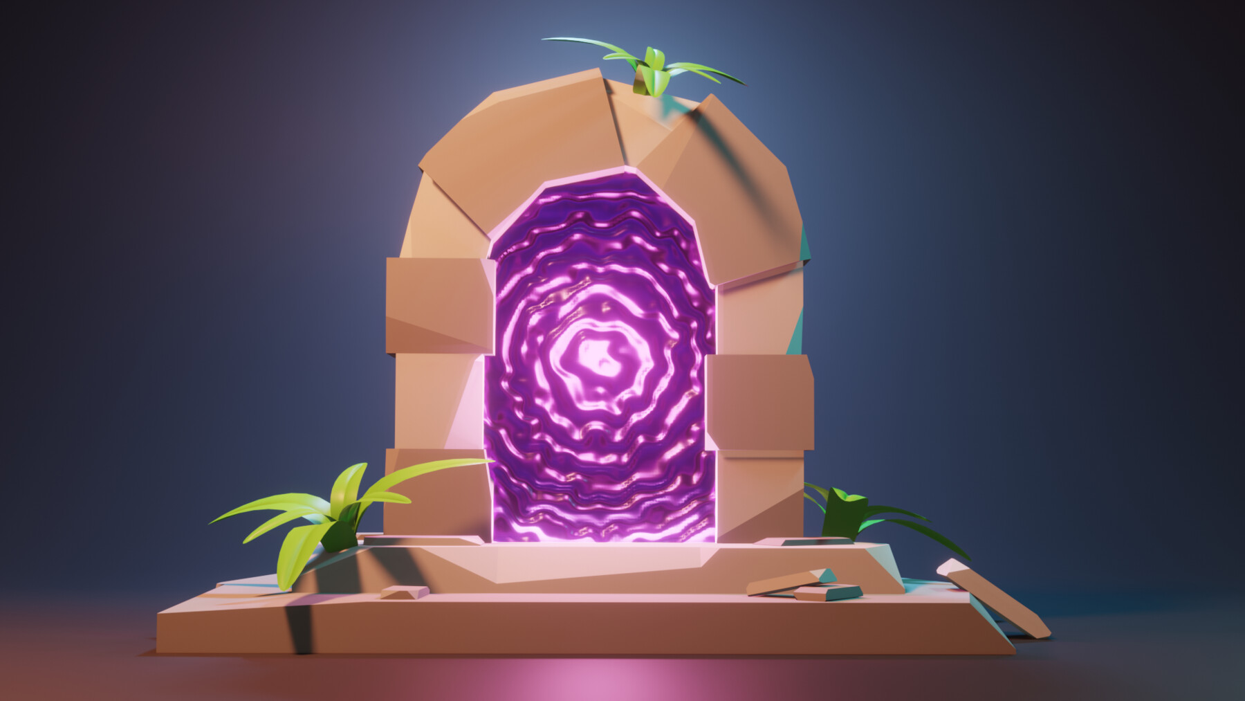 ArtStation - Low-poly portal | Resources