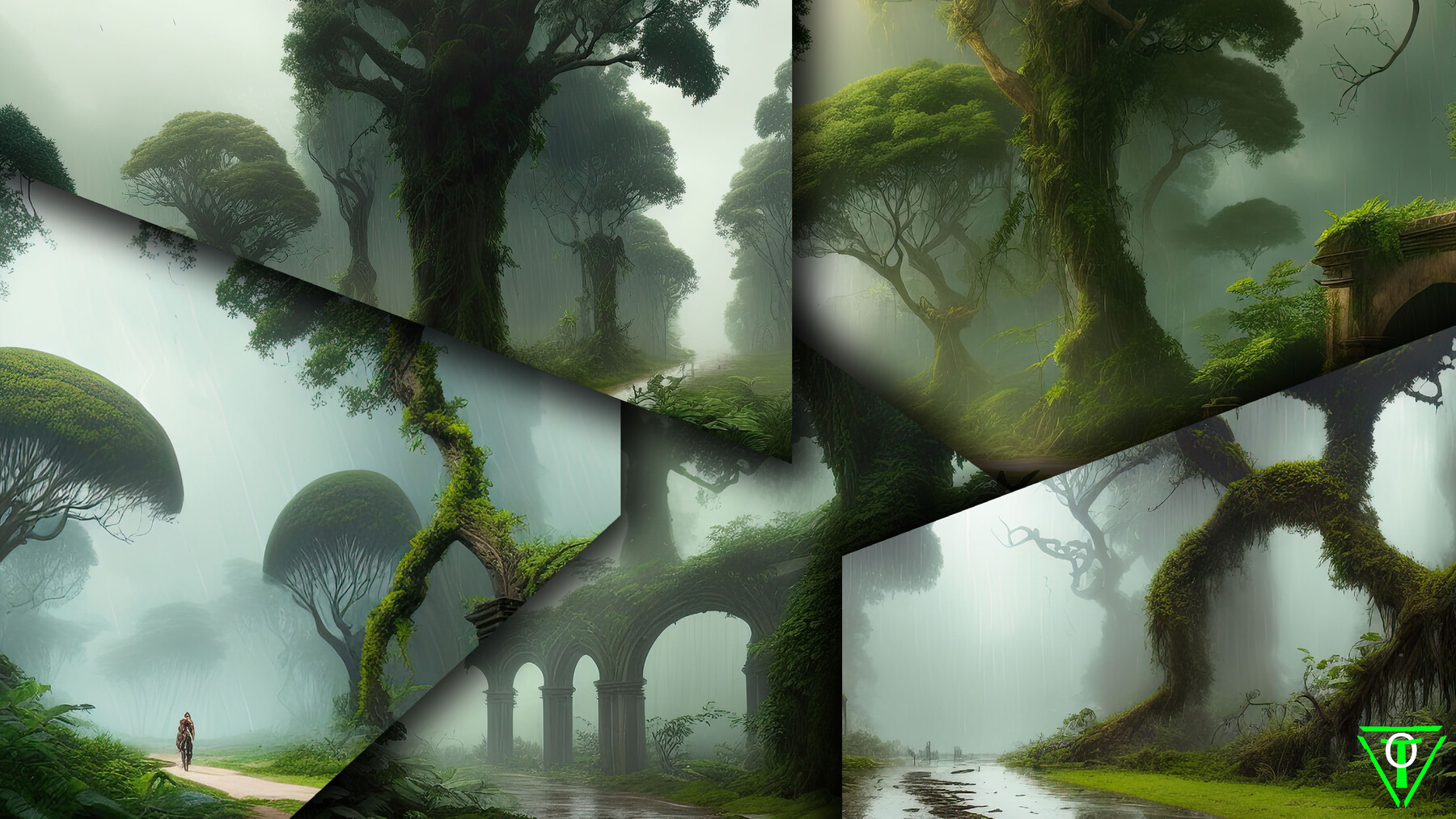 ArtStation - 141 Ancient forest environment Illustration Pack (More ...
