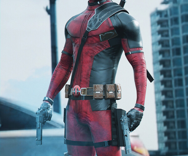 ArtStation - Deadpool Rigged Realtime | GameRess - Blender Eevee 3D ...