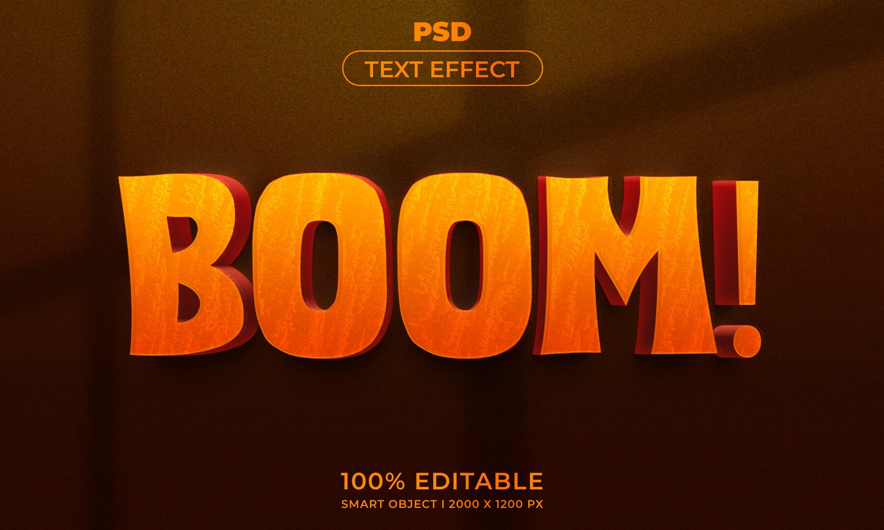 ArtStation - 3D Boom! PSD fully editable text effect. Layer style PSD ...