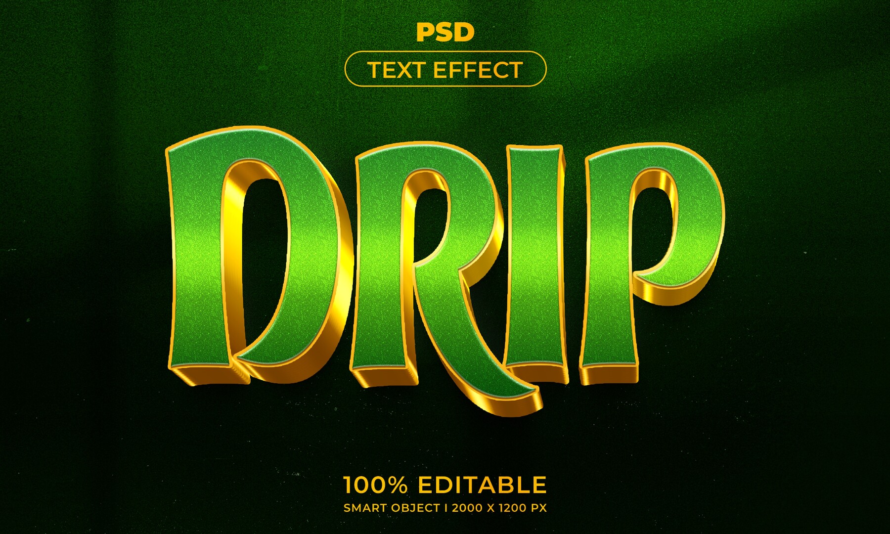 ArtStation - 3D Drip PSD fully editable text effect. Layer style PSD ...