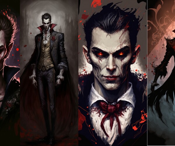 ArtStation - Gothic Bloodsuckers: A Collection of 37 Vampire Designs in ...