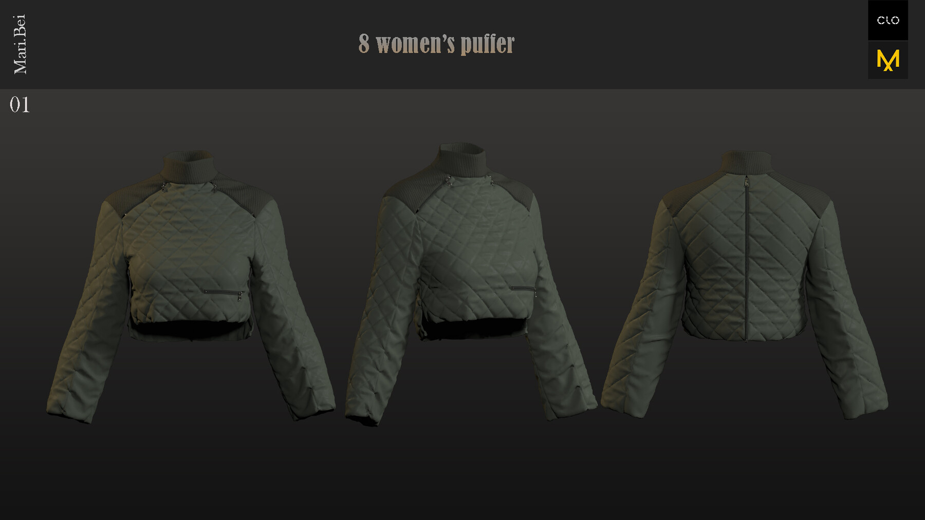 ArtStation - Women's Puffer | Game Assets