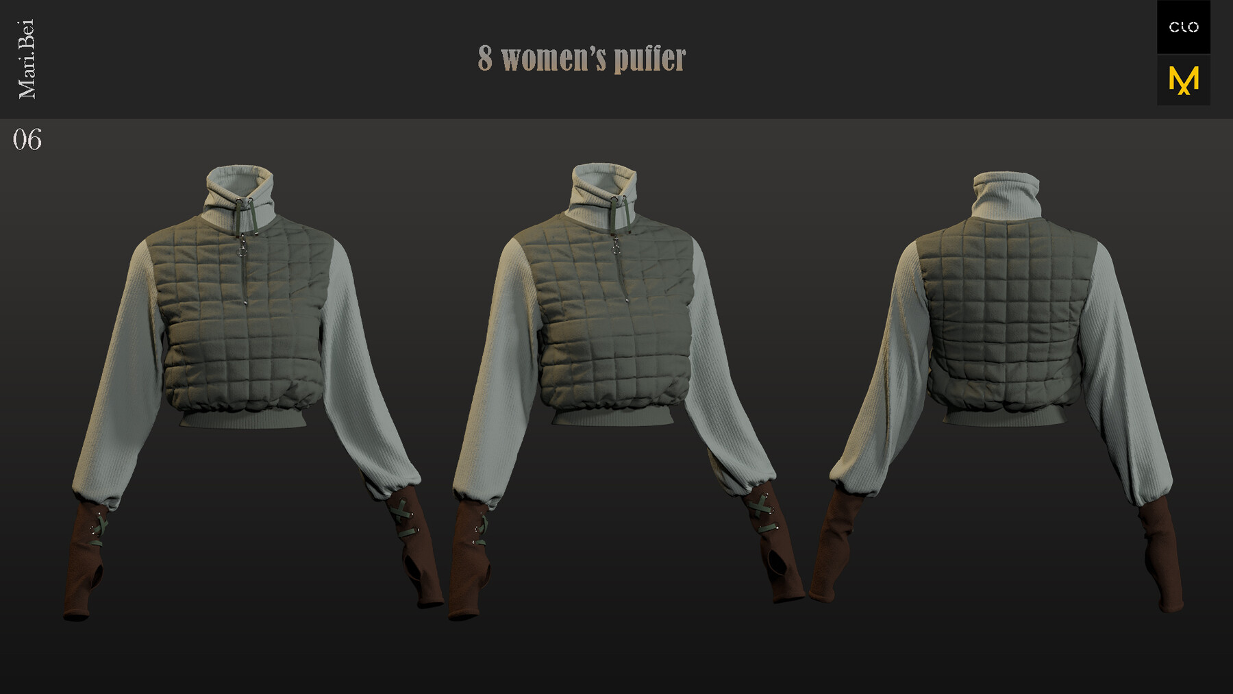 ArtStation - Women's Puffer | Game Assets