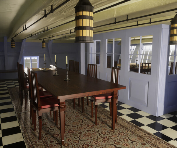 ArtStation - Sailing/Pirate Ship INTERIOR - 3D Model for Concept Art ...