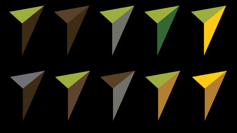 ArtStation - Packs of 4 minimalist Isotypes | Artworks