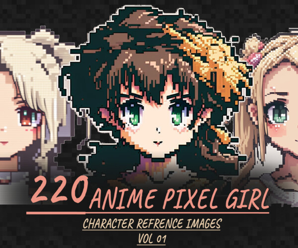 ArtStation - 220 Anime Pixel Girl-VOL01 | Artworks