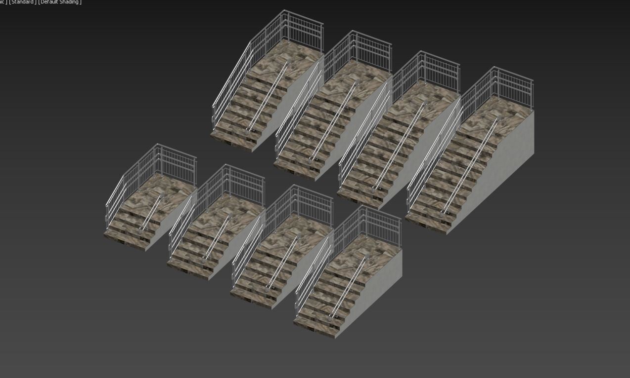 ArtStation - Stairs set 8 pcs | Resources