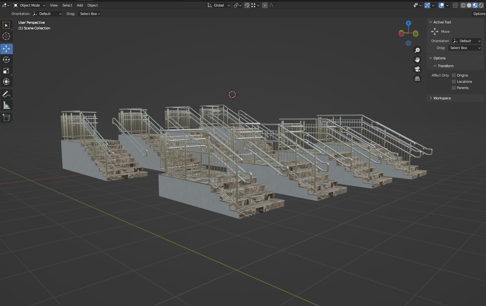 ArtStation - Stairs set 8 pcs | Resources