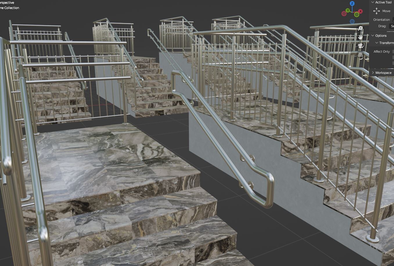 ArtStation - Stairs set 8 pcs | Resources