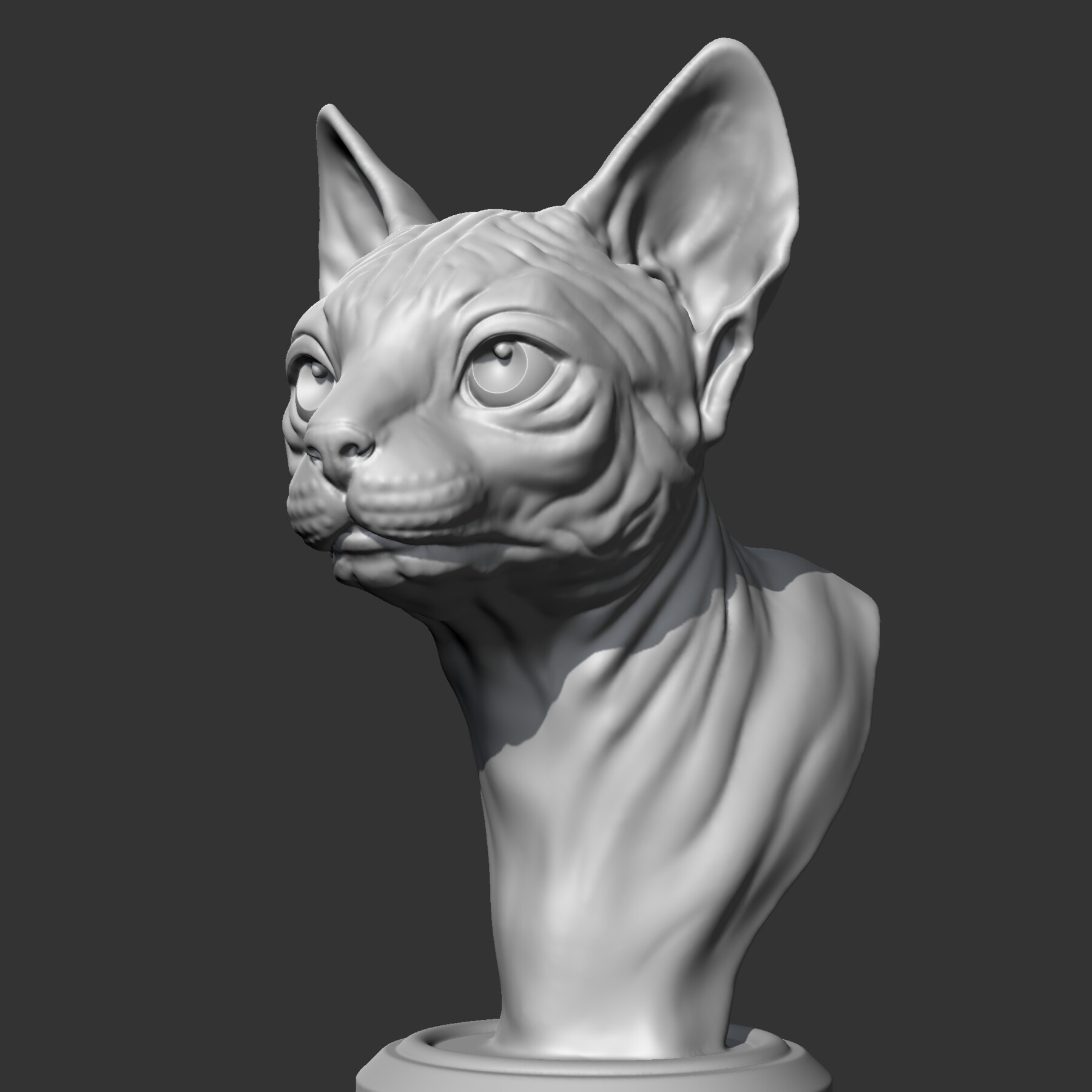 ArtStation - Sphynx Cat Head AM08 3D print model | Resources