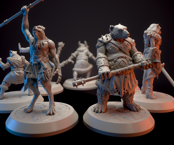ArtStation - Beastfolk miniature series | Resources