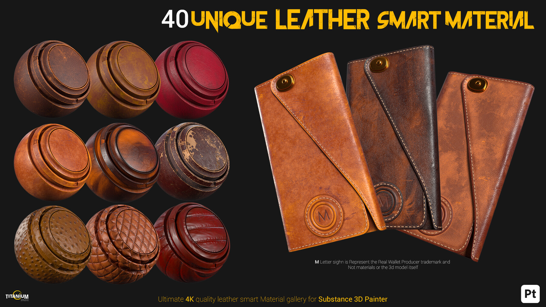 ArtStation - 40 Ultimate Leather Smart Material | Game Assets