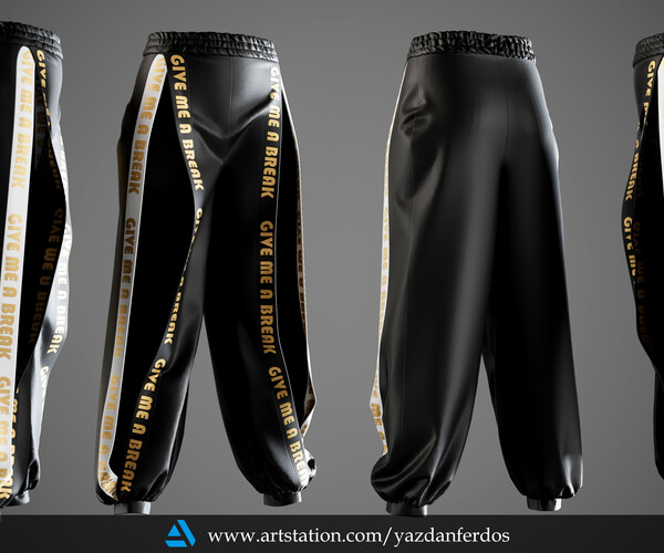 ArtStation - 6 Female Street Pants MD/Clo3D Projects + OBJ Files ...