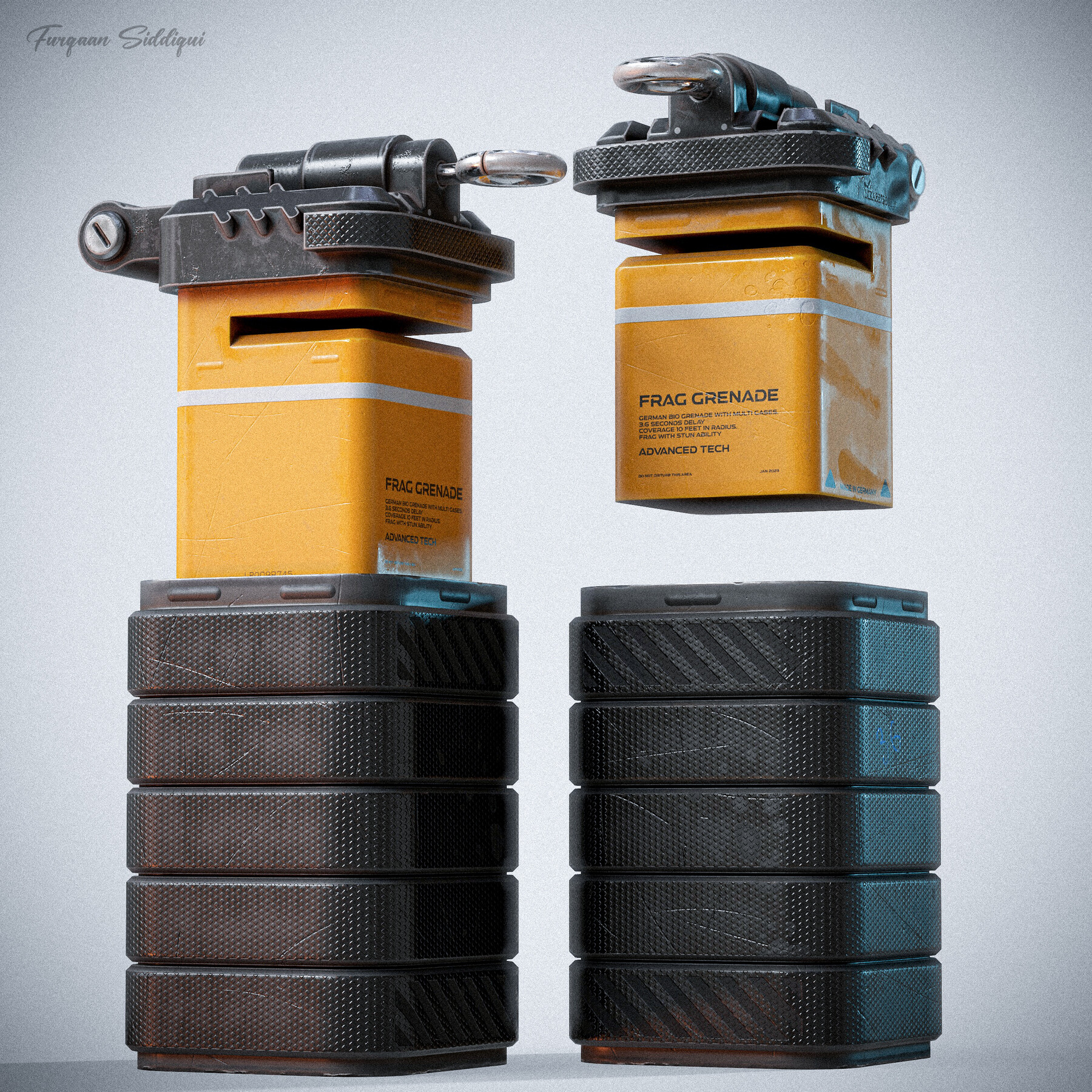ArtStation - Sci-fi Heavy Frag Grenade | Game Assets