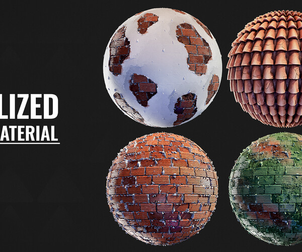ArtStation - Stylized Roofs And Walls Tiles Material | Game Assets