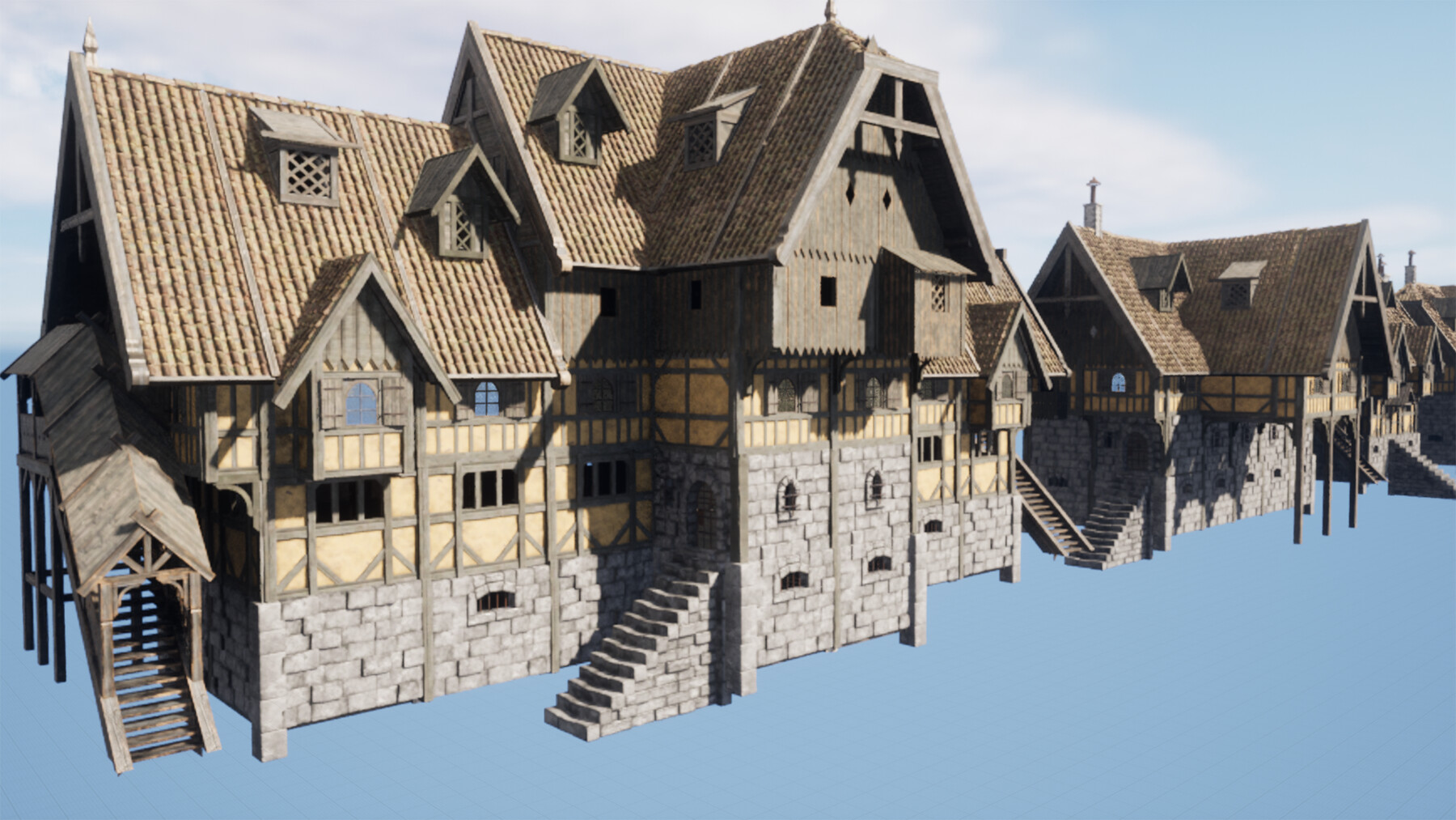 ArtStation - Medieval Fantasy Town Houses 2.0: Tavern on the Crossroads ...