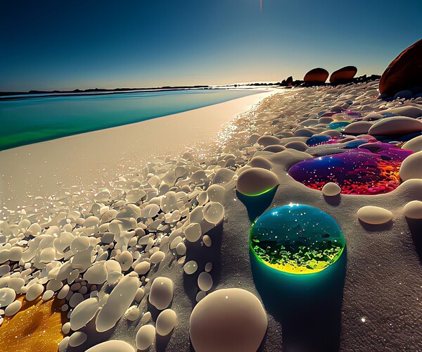ArtStation - beach colored stones | Artworks