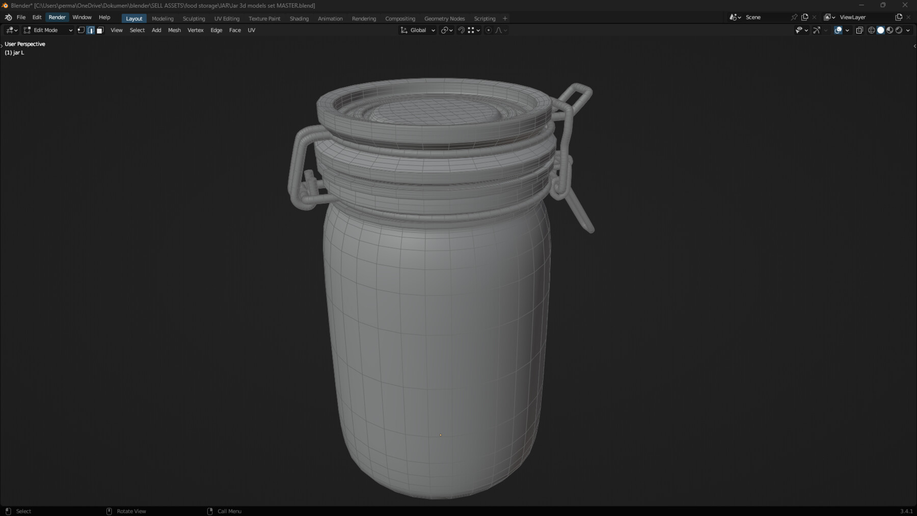 ArtStation - Glass jar 3d models set | Resources