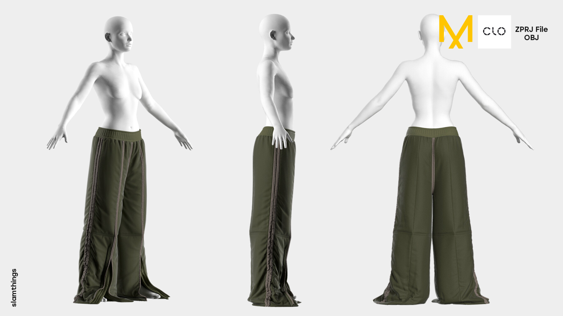 ArtStation - Streetwear Oversize Pants #018 - Clo 3D / Marvelous ...