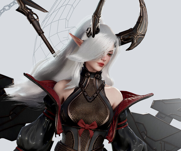ArtStation - Cosmo Succubus Girl | Game Assets