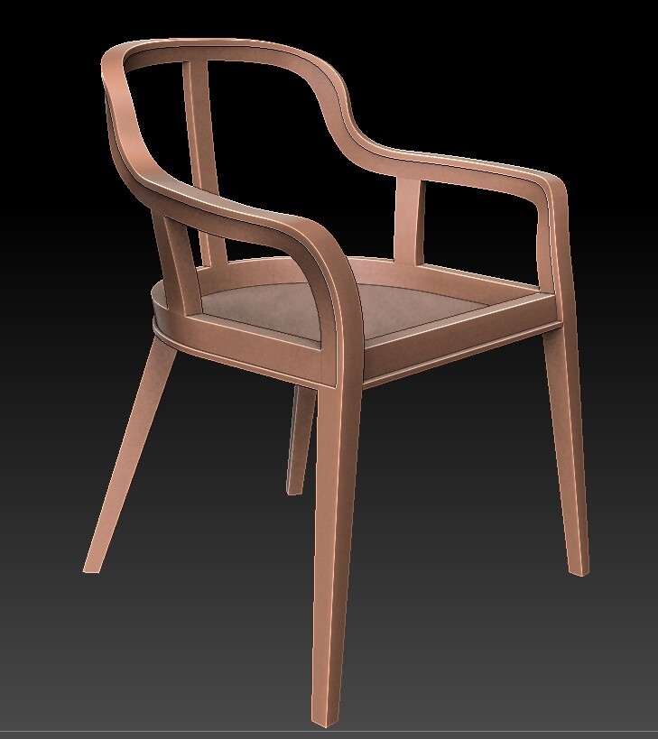 ArtStation - 3d models of a chair for CNC. | Resources