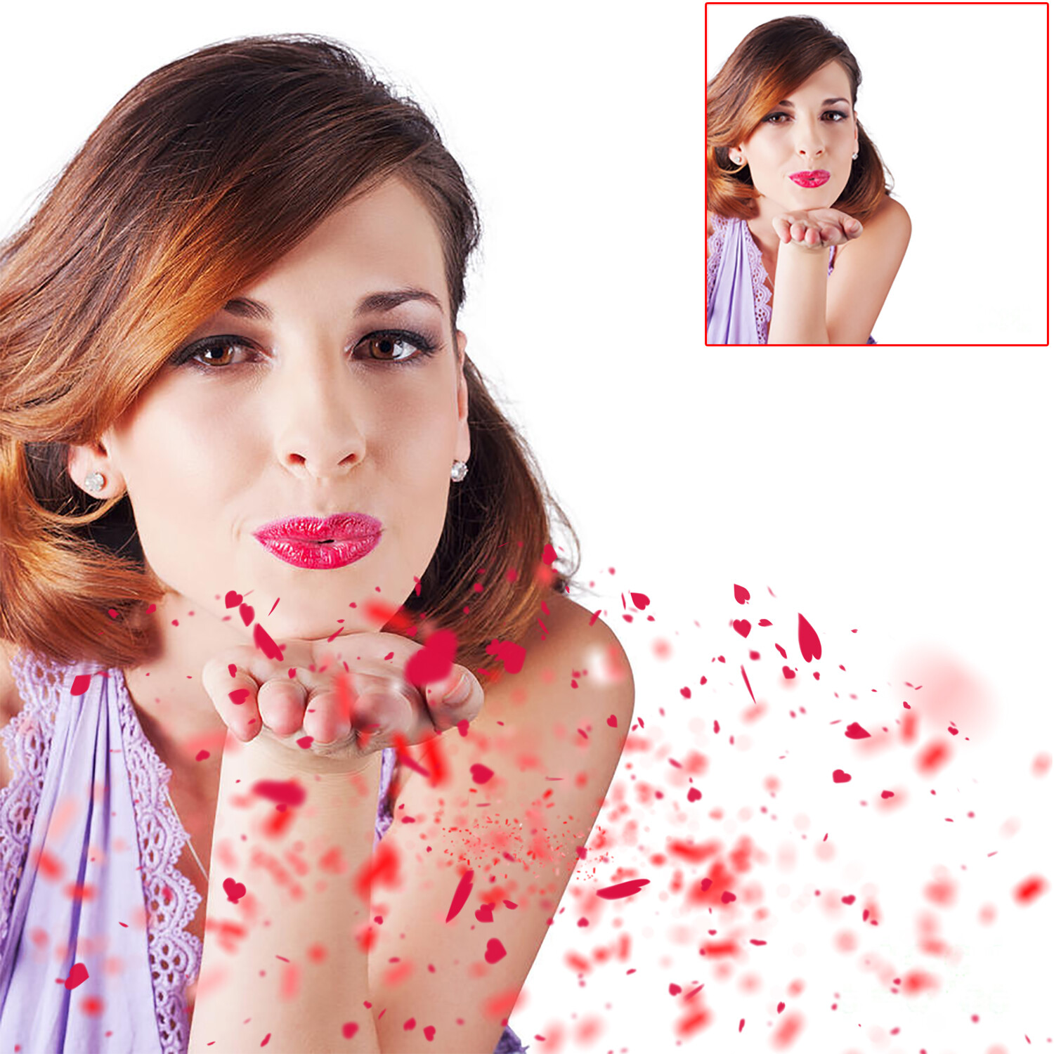 ArtStation - 65 Blowing Hearts Overlays, Blowing Confetti for Photoshop ...