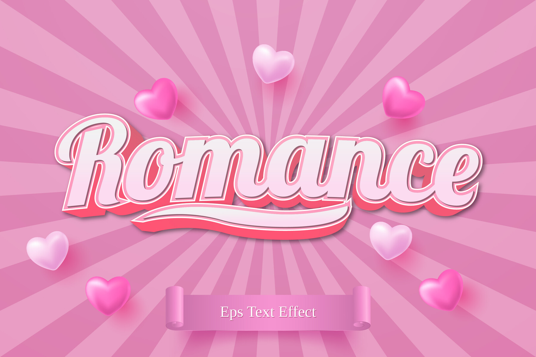 ArtStation - Romance Text Effects, EPS Template File | Artworks