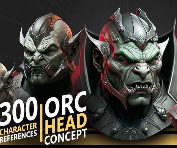 ArtStation - 300 Orc Head Concept - Character references | Artworks