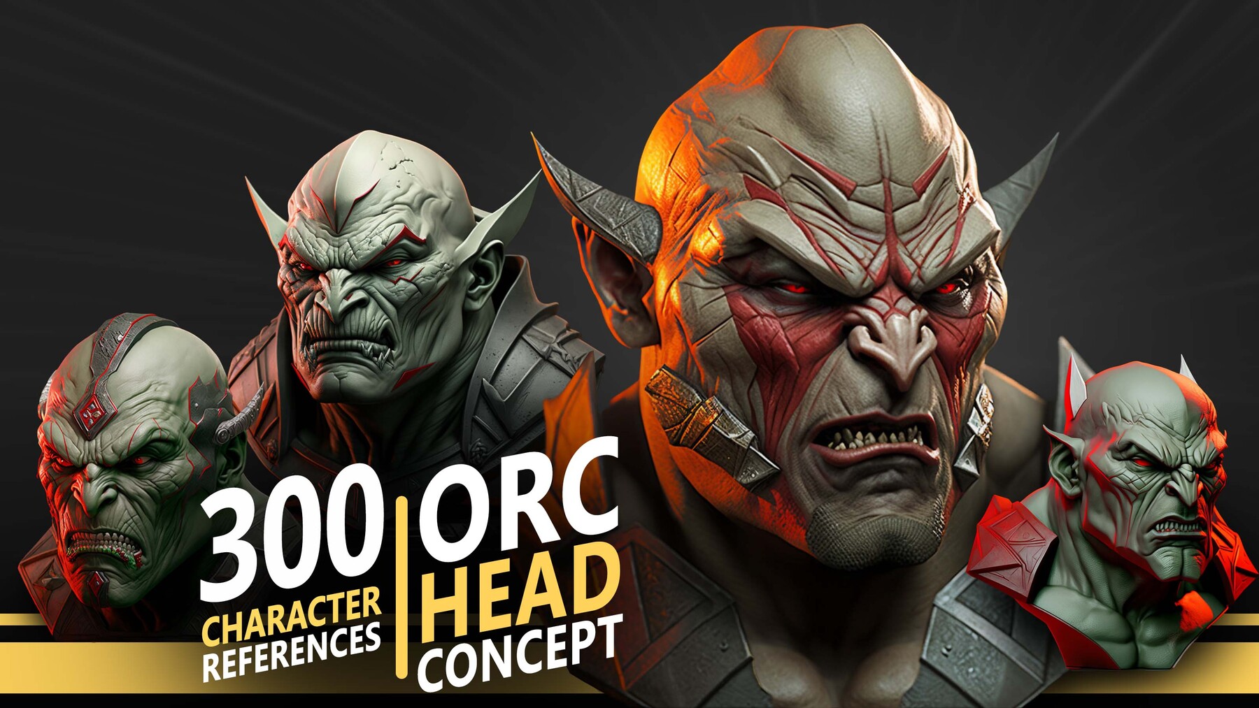 ArtStation - 300 Orc Head Concept - Character references | Artworks
