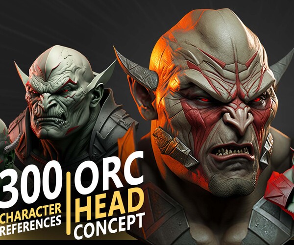 ArtStation - 300 Orc Head Concept - Character references | Artworks